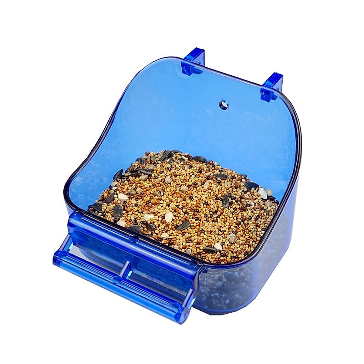 Large Capacity Bird Cage Feeder Parret Hanging Seed Feeder Box Bird Dishes Cage Bowl for Cage