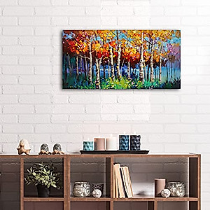 Artmaple Paint by Number for Adults Beginner Students, Ideal Gift Choice for Birthday,Anniversary or Any Festival.DIY Acrylic Painting Kit for Room Decor (12x24, Birch Forest)