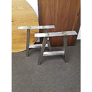Brushed Stainless Table Legs, A-Frame Style - Any Size