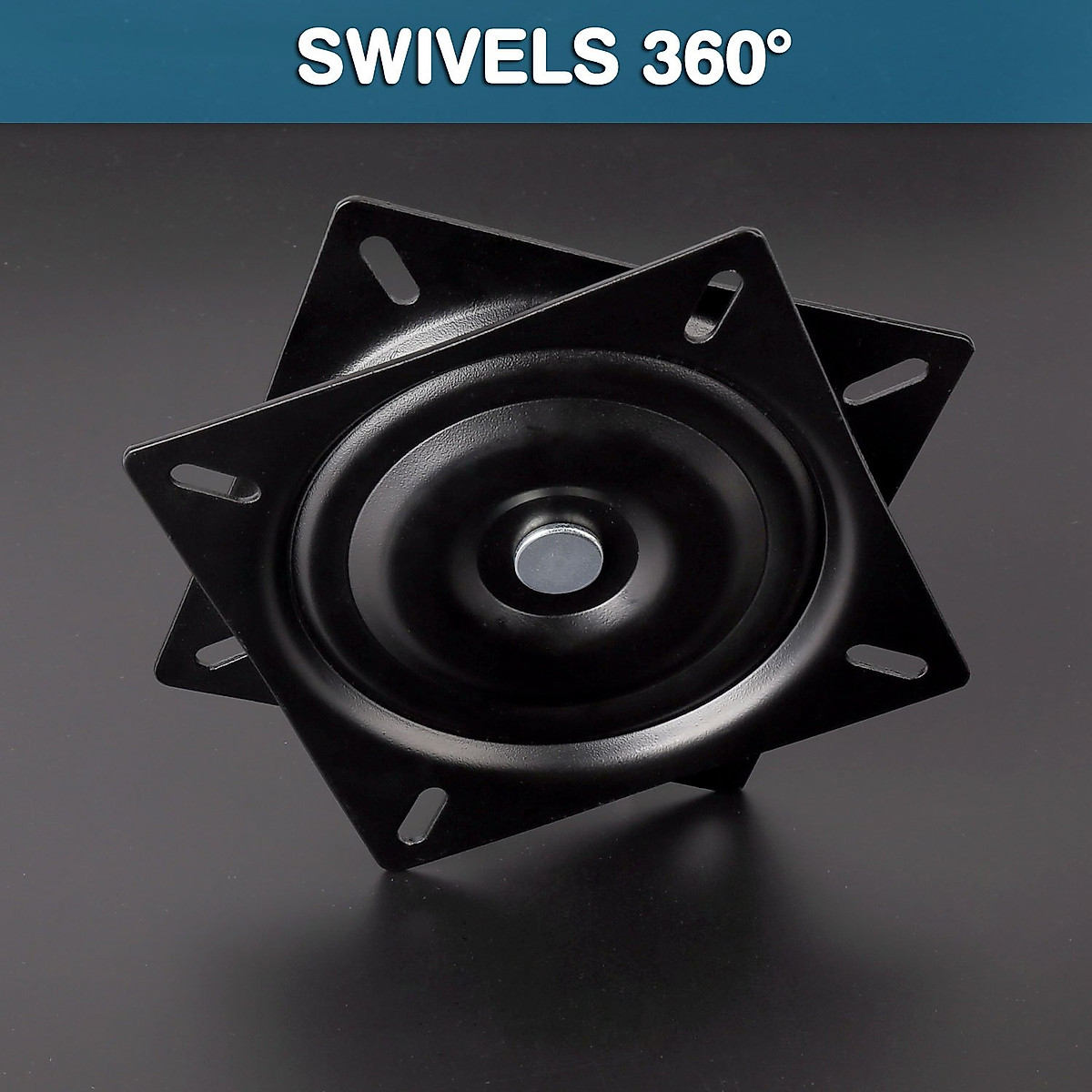 Boat Seat Swivel, Bar Stool Swivel Plate Replacement, Square Swivel Mechanism for Furniture Recliner Chair and Boat Seat