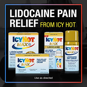 Icy Hot Maximum Strength Lidocaine No-Mess Pain Relief Liquid, No-Mess Applicator, 2.5 Ounces