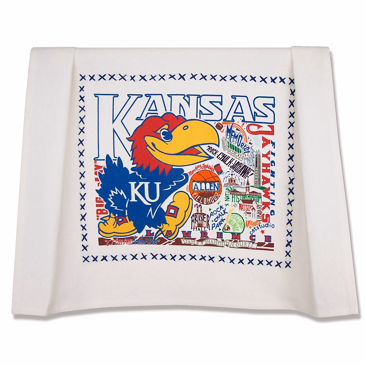 Catstudio Dish Towel, University of Kansas Jayhawks Hand Towel - Collegiate Kitchen Towel for Kansas Fans for Graduation, Game Day, Students & Alums