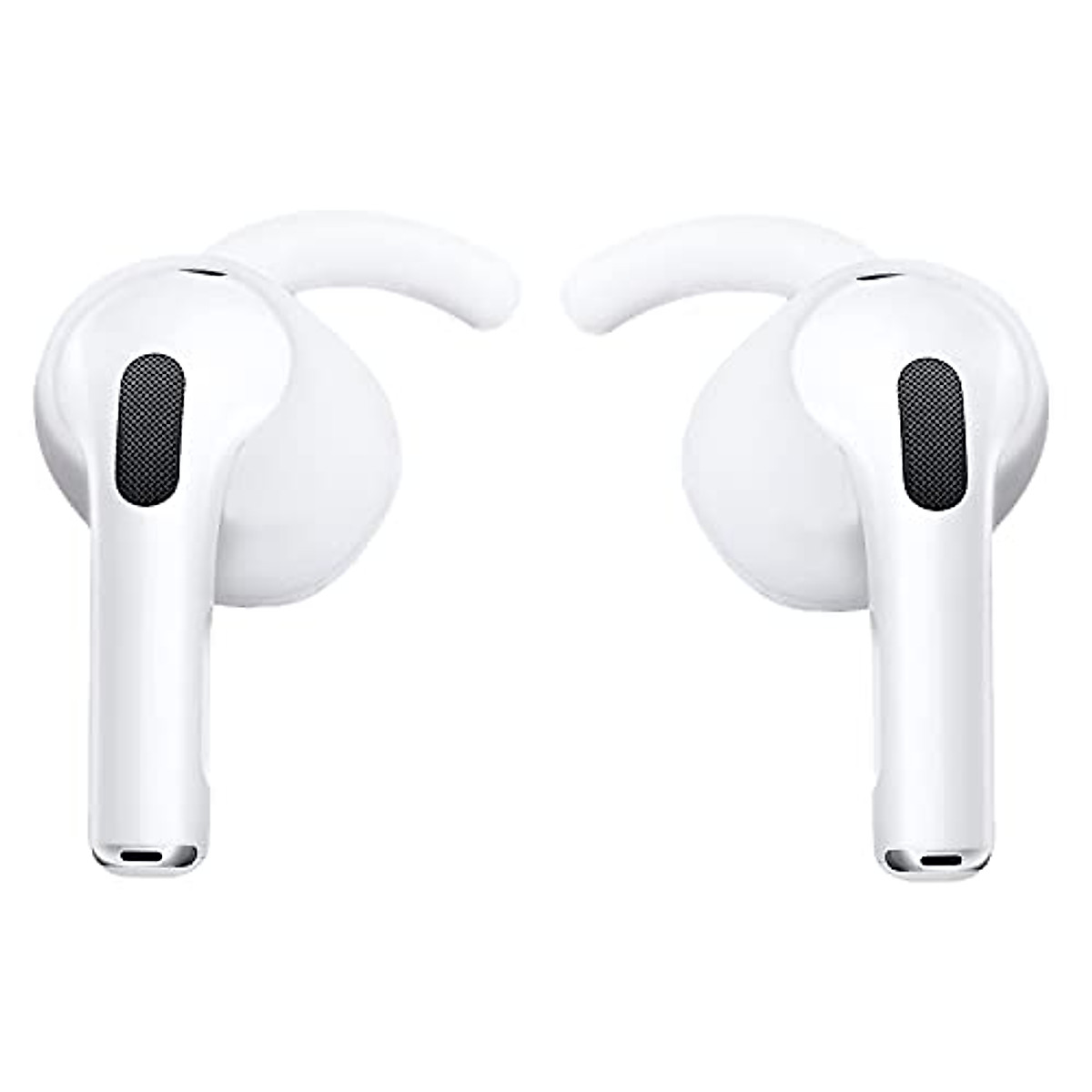 ToneGod AirPods Pro Ear Hooks Covers Pair Compatible with AirPods Pro Anti-Slip Silicone Ear Covers Accessories for Running, Jogging, Cycling (White)