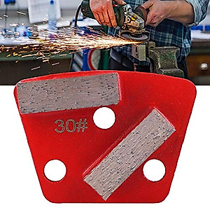 3 PCS Trapezoid Diamond Floor Grinding Pad Disc #30 Grit Metal Scraper for Grinder Floor Concrete (3)