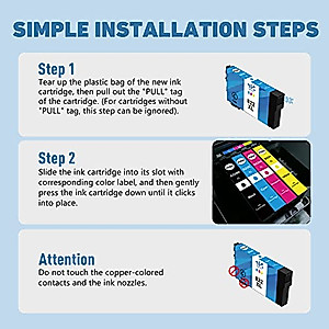 Weemay Remanufactured 822XL Ink Cartridge Combo Pack Replacement for Epson 822XL 822 T822 T822XL Ink Cartridge Compatible with Epson Workforce Pro WF-3820 WF-4830 WF-4820 WF-4833 Printer(4 Pack)