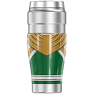 THERMOS Power Rangers Green Ranger STAINLESS KING Stainless Steel Travel Tumbler, Vacuum insulated & Double Wall, 16oz