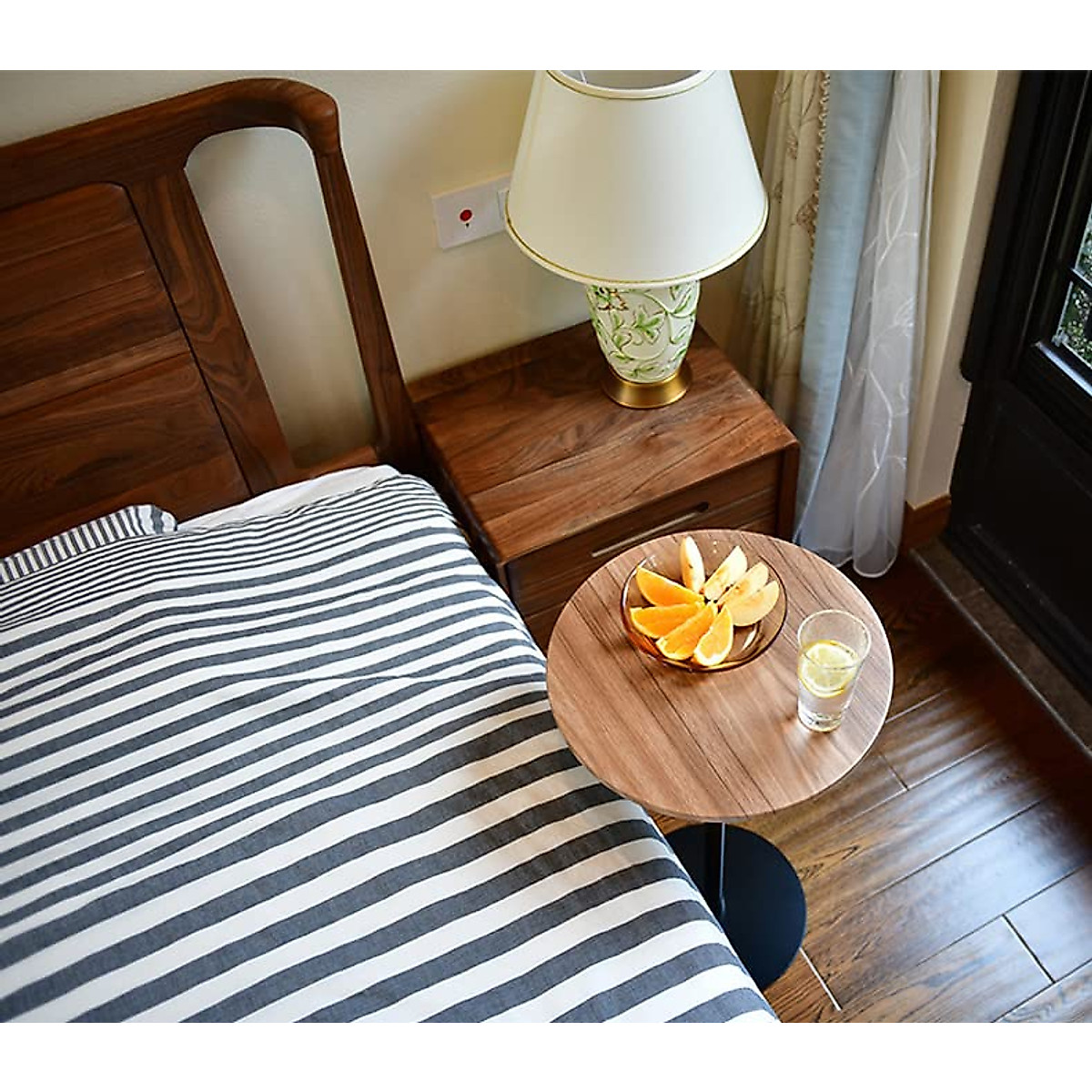 ERFEI Bar Table 15.75inch Small Round Top Adjustable Height 22.64-33.46in Multifunctional Side Table for Pub Bar Dining Bistro Cafe