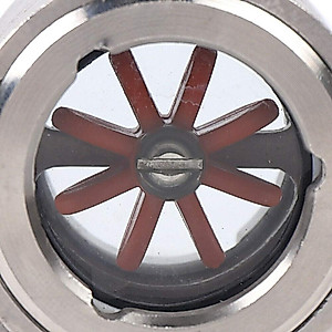 Sight Water Flow Indicator with Plastic Impeller, 1" NPT Female Thread Stainless Steel 304 Sight Water Flow Indicator