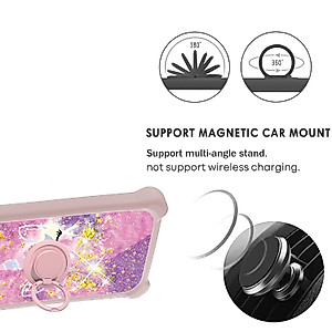 jioeuinly Vortex V22S Case Compatible with Vortex V22 Phone Case Cover [with Tempered Glass Screen Protector][Hard PC + Soft Silicone][Gold Glitter+Luminous] JSF-DJS