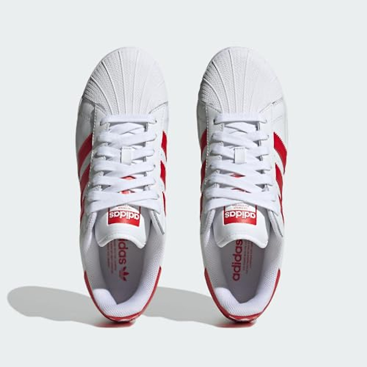 adidas Originals Superstar XLG White/Better Scarlet/Footwear White Men's 10.5, Women's 11.5 Medium