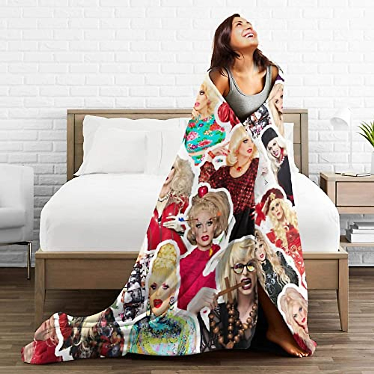Blankets Katya Zamolodchikova Soft and Comfortable Warm Fleece Throw Blankets Yoga Blankets Beach Blanket Picnic Blankets for Sofa Bed Camping Travel