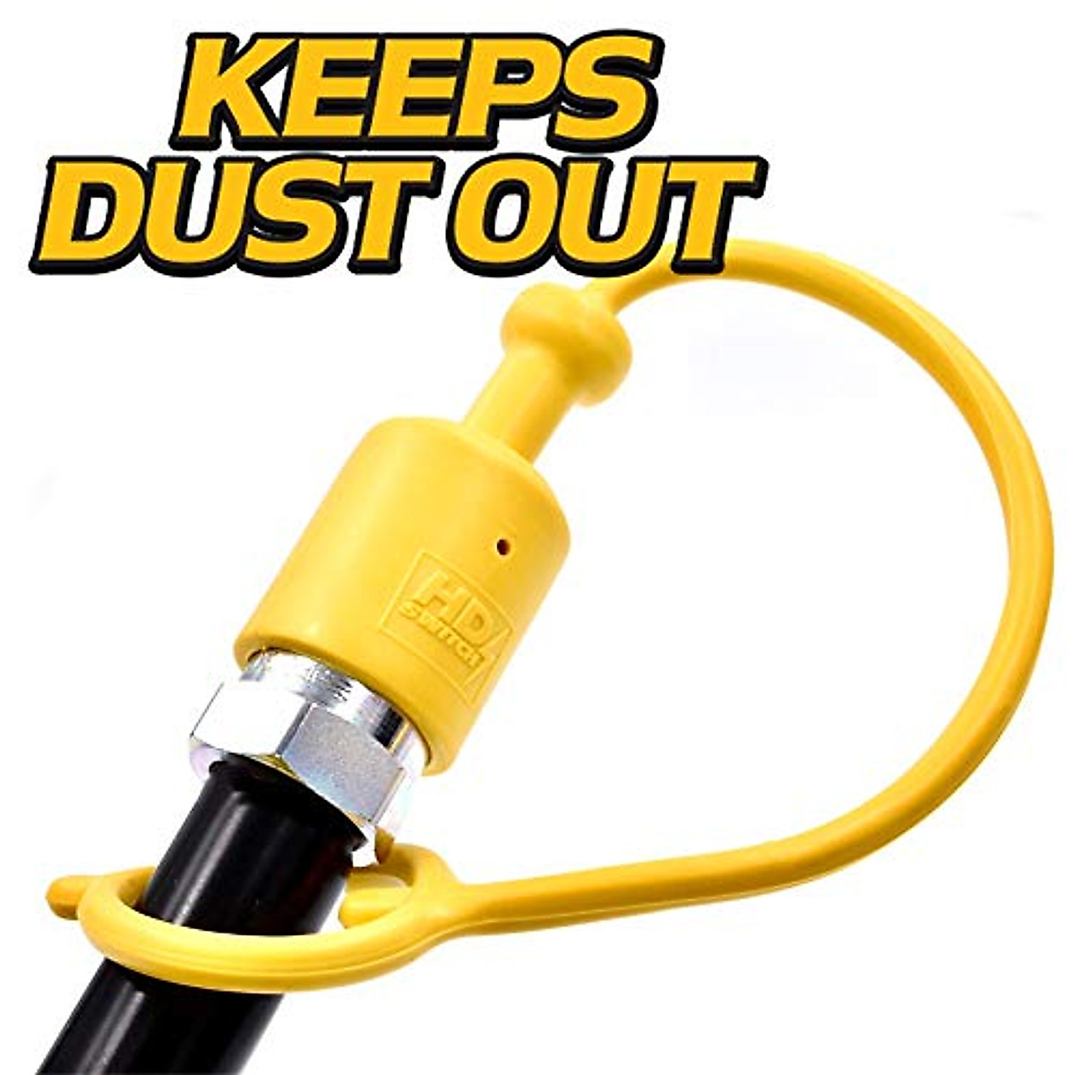 (8 Pack) HD Switch Hydraulic Quick Coupler Dust Cap & Plug Set fits 1/4" Kubota LA181 LA203 LA210 LA211 LA243 LA271 LA301 LA302 LA304 LA350 LA351 LA352 LA364 LA401 LA402 LA403 LA434 LA463 LA504 LA534
