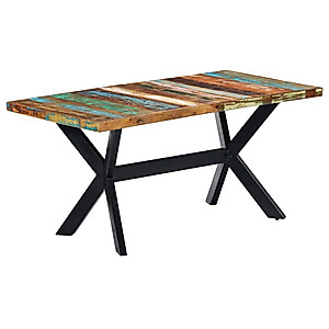 YAFF Dining Table 63"x31.5"x29.5" Solid Reclaimed Wood-7435