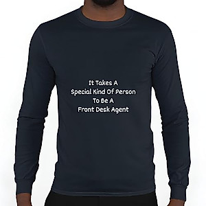 Special Person Gift for Front Desk Agent Receptionist Coworker Humor Black and Muticolor Unisex Long Sleeve T Shirt