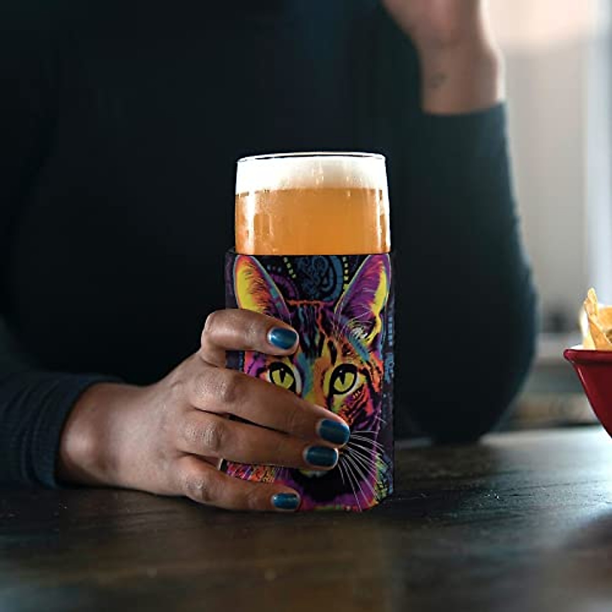 2 PCS Confident Cat Cup Can Cooler Party Gift Beer Drink Coolers Coolies