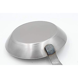 Matfer Bourgeat, Gray 0 Black Steel Round Frying Pan, 10 1/4-Inch