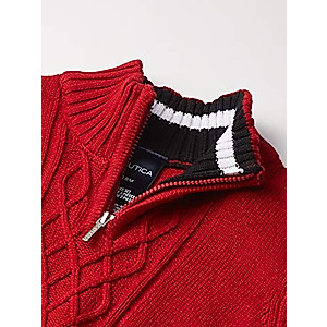 Nautica Baby Boys' 2-Piece Pullover Sweater and Pants Set, Roasted Rouge, 18 Months