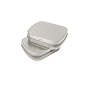 Honbay 6PCS Mini Portable Metal Hinged Lid Empty Storage Boxes Tins Containers for Candies Pills Jewelry Craft