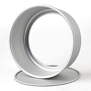 Tosnail 2 Pack 9" x 3" Round Aluminum Cake Pan with Removal Bottom