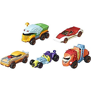 Hot Wheels Masters of the Universe 5-Pack of 1:64 Scale, Collectible Vehicles Inspired by He-Man, Skeletor, Man-At-Arms, Beast Man & Teela, Gift for Collectors, Fans & Kids Ages 3 Years & Older