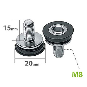 ONIPAX Bike Hex Crank Arm Bolts 8mm x 15mm Pack of 6