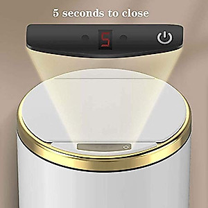 CXDTBH Home Living Room Automatic Trash Can Rechargeable Touchless Trash Can for Bathroom and Kitchen (Color : D, Size : 12l)