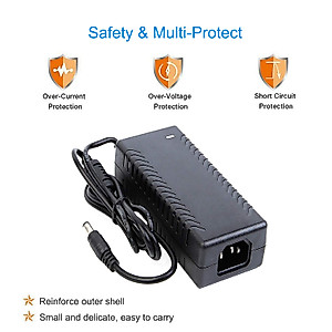 COOLM 48V 60W Power Supply Adapter 1.25A Charger 5.5x2.5mm DC for Swann NVR, PoE Switch Injectors POE-8-48v60w GPOE-4A-48v48w PS-48v60w POE-8, 48 Volt 60 Watt 1.25 Amp