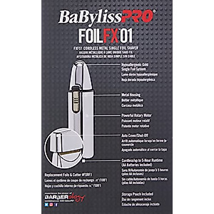 BaBylissPRO Barberology Foil Shaver FXFS1 SILVERFX Professional High-Torque Shaver