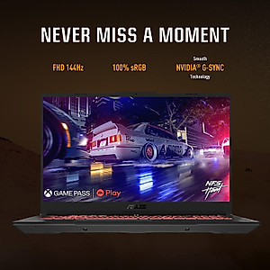 ASUS 2023 TUF FA707NU 17.3” 144Hz FHD IPS Gaming Laptop AMD 8-Core Ryzen 7 7735HS 32GB DDR5 1TB NVMe SSD NVIDIA GeForce RTX 4050 6GB GDDR6 WiFi AX RJ45 USB4 w/DP RGB KB Windows 10 Pro w/RE USB