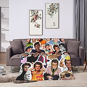 Throw Blankets Joe Keery Steve Harrington Blanket Bedding Blankets Sofa Blankets Flannel Blankets Air Conditioning Blanket Fans Gifts 60"X50"