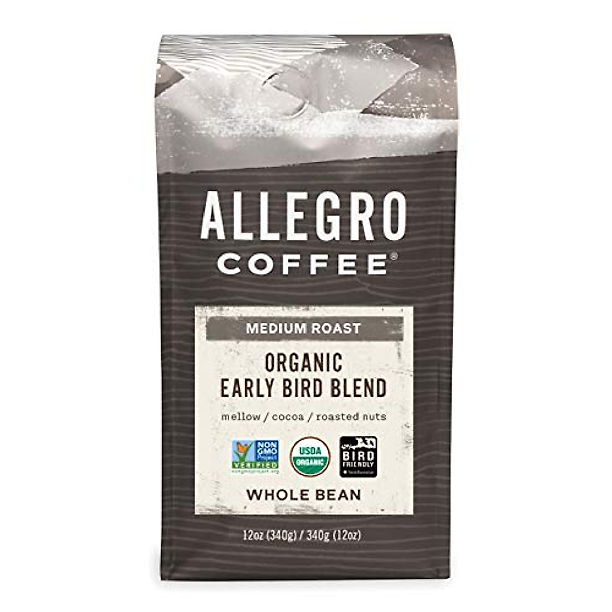 Allegro Coffee Organic Early Bird Blend Whole Bean Coffee, 12 oz
