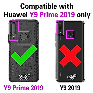 Asuwish Phone Case for Huawei Y9 Prime 2019/Honor 9X/P Smart Z with Tempered Glass Screen Protector Cover and Cell Accessories Silicone Protective Hawaii Enjoy 10 Plus Carbon Fiber Women Men Blue