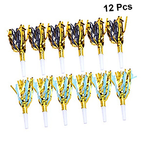 TOGEVAL 12pcs Musical Gifts Stocking Stuffer Musical Toys New Years Noise Makers 2022 New Years Decorations Birthday Party Whistles Kazoo Blow The Trumpet Filler Kids Whistle Party Toys
