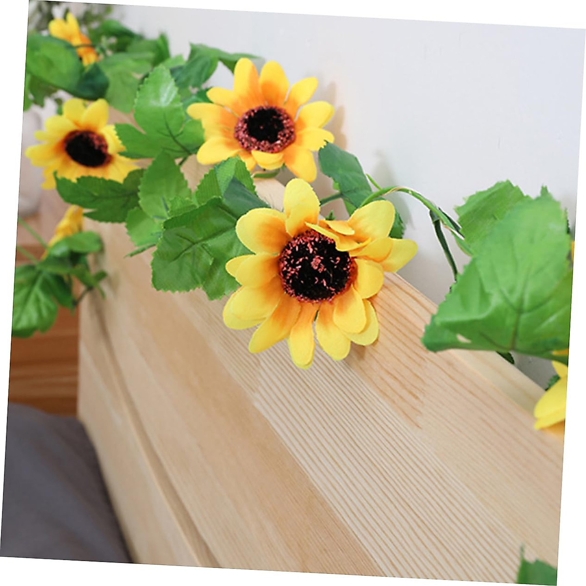 Abaodam 2 Pcs Sunflower Lighting Chain Sunflower Wreath Sunflower Outdoor Decor Sunflower Decor Led Artificial Sunflower Garland Flower Strip Light Sunflower Fairy Light Festival Ornaments