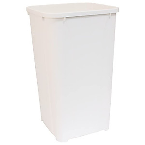 Kitchen Double 2 x 27 qt (54 Qt) Waste Bin Base Cabinet Pullout Trash System with Soft Close Slides and with Handle
