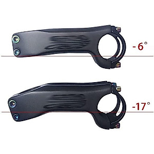 ZECHAO Mountain Bike Carbon Stem,6/17 Degree 31.8MM Road Bike Carbon Stem Positive and Negative Cycling Parts Bike Stem Bike Stem (Color : 6 Degree, Size : 120mm)