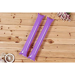 Hooshing 40PCS Purple Bam Bam Thunder Sticks Inflatable Noisemakers Cheerleading Plastic Clap Hands Outfit for Cheering Basketball Party Sports Team Spirit