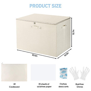 BlissfulAbode Wedding Dress Box - Wedding Dress Preservation Box with 20 Sheets of Acid Free Tissue Paper for Wedding Dress Storage Box Kit,Heirloom Wedding Gown Storage Box - Bride Musthaves