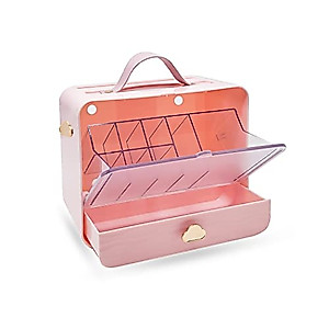 Makeup Organizer With Drawers, Wall mounted Organizer | Portable Makeup Organizer, Makeup Organizer | Makeup Storage Box, Pink Makeup Organizer