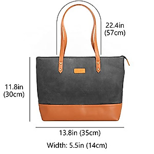 Dom Teporna Genuine Leather Tote Bag for Women Designed in Japan - Black