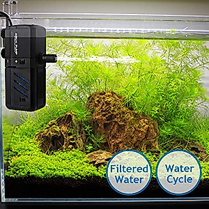 NO.17 Submersible Aquarium Internal Filter 6W, Adjustable Fish Tank Filter with 132 GPH Water Pump for 1-10 Gallon Fish Tank