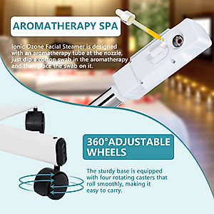 Nova Microdermabrasion Professional 2 in 1 Facial Steamer for Face Deep Cleaning Ozone Face Steamer with 5X Magnifying Lamp Hot Mist Function for Salon Spa Home Beauty Equipment