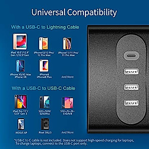 Power Strip, Bototek Surge Protector 6 FT Cord,12 Outlets and 4 USB Ports (1 USB-C, 3 USB-A), 6 FT 20W PD Extension Cord for Home,Office, and More (2980 Joule)