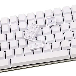 YMDK White Black Dolch Thick PBT 84 68 64 Blank Keyset OEM Profile Keycaps for MX Mechanical Keyboard Keychron K2 K6 Keycool Tada68 YD64 (White)