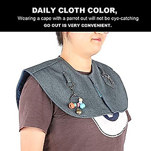 Parrot Training Shoulder Protector Stand Hang Anklet Bell Multi-Functional Anti-Scratch Pet Shoulder Diaper Shawl (Random Color Bell Pendant)