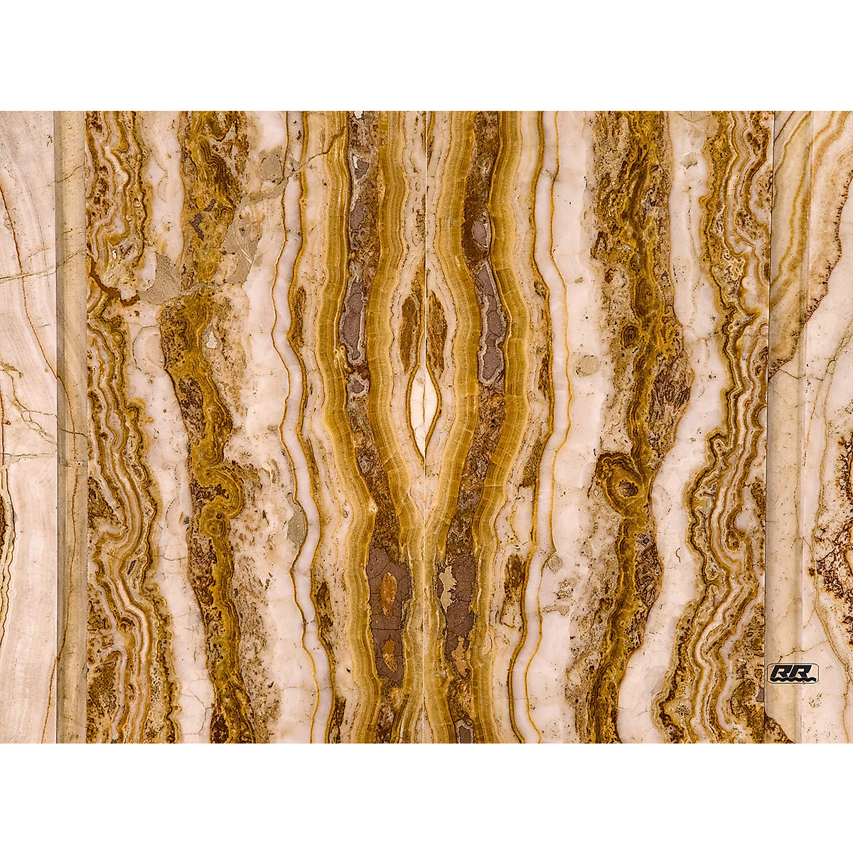 Brown Agate Layers Rock Stone Pattern Textured Marble Art Kitchen Glass Cutting Board Modern Decorative Gift Abstract Wavy Contrast Design