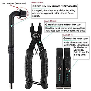 23 Piece Bike Tool Kit - Bicycle Repair Tool Box Compatible - Mountain/Road Bike Maintenance Tool Set with Storage Case