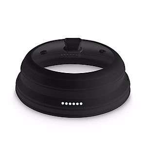 Godinger Microwave Splatter Cover, Microwave Cover for Food, Collapsible Plate Lid with Easy Grip Handle, Safe Tempered Glass and Silicone, Pot, Splatter Cover Guard - Large 12”