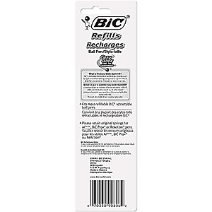 BIC Pen Refill for Wide Body/Velocity/Clear Click, Medium Point, Pack of 2, Blue - MRC21-B-BLU