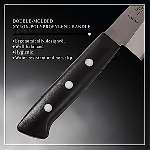 Syosaku Japanese Chef Knife Molybdenum Vanadium Stainless Steel w/o Bolster, Gyuto 7-inch (180mm) Dishwasher Safe